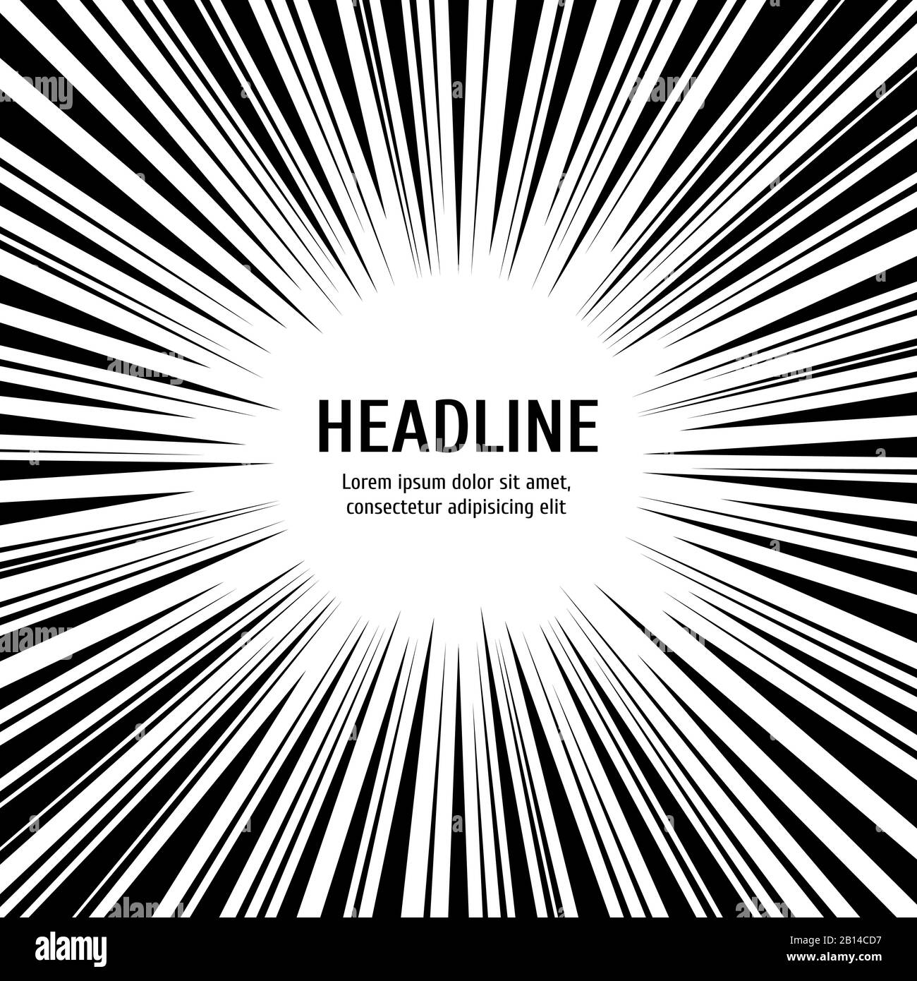 Radial speed lines background - black and white lines backdrop. Vector illustration Stock Vector ...