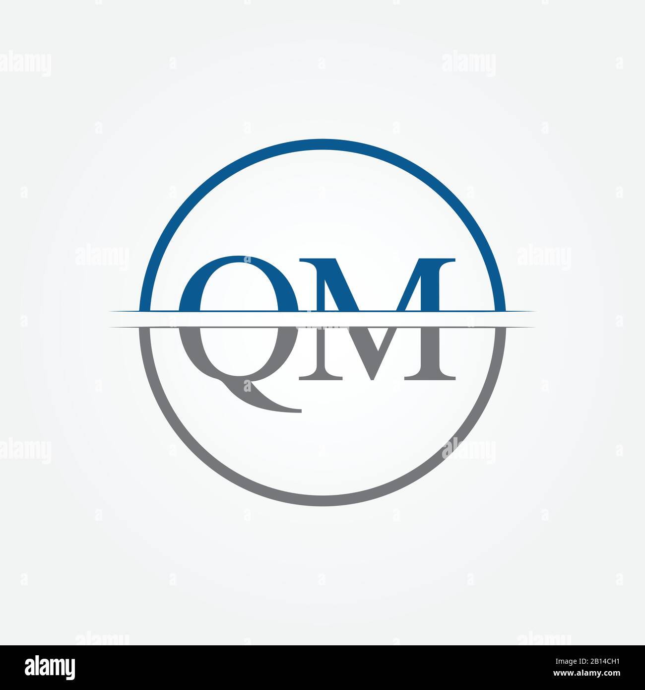 Initial Monogram Letter QM Logo Design Vector Template. QM Letter Logo ...
