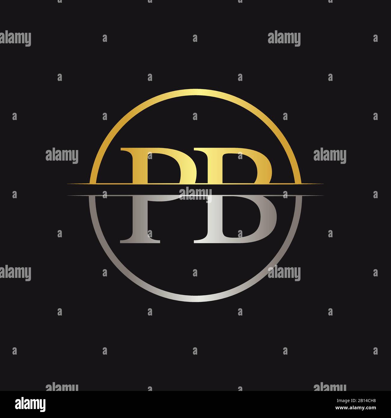 Initial Monogram Letter PB Logo Design Vector Template. PB Letter Logo ...
