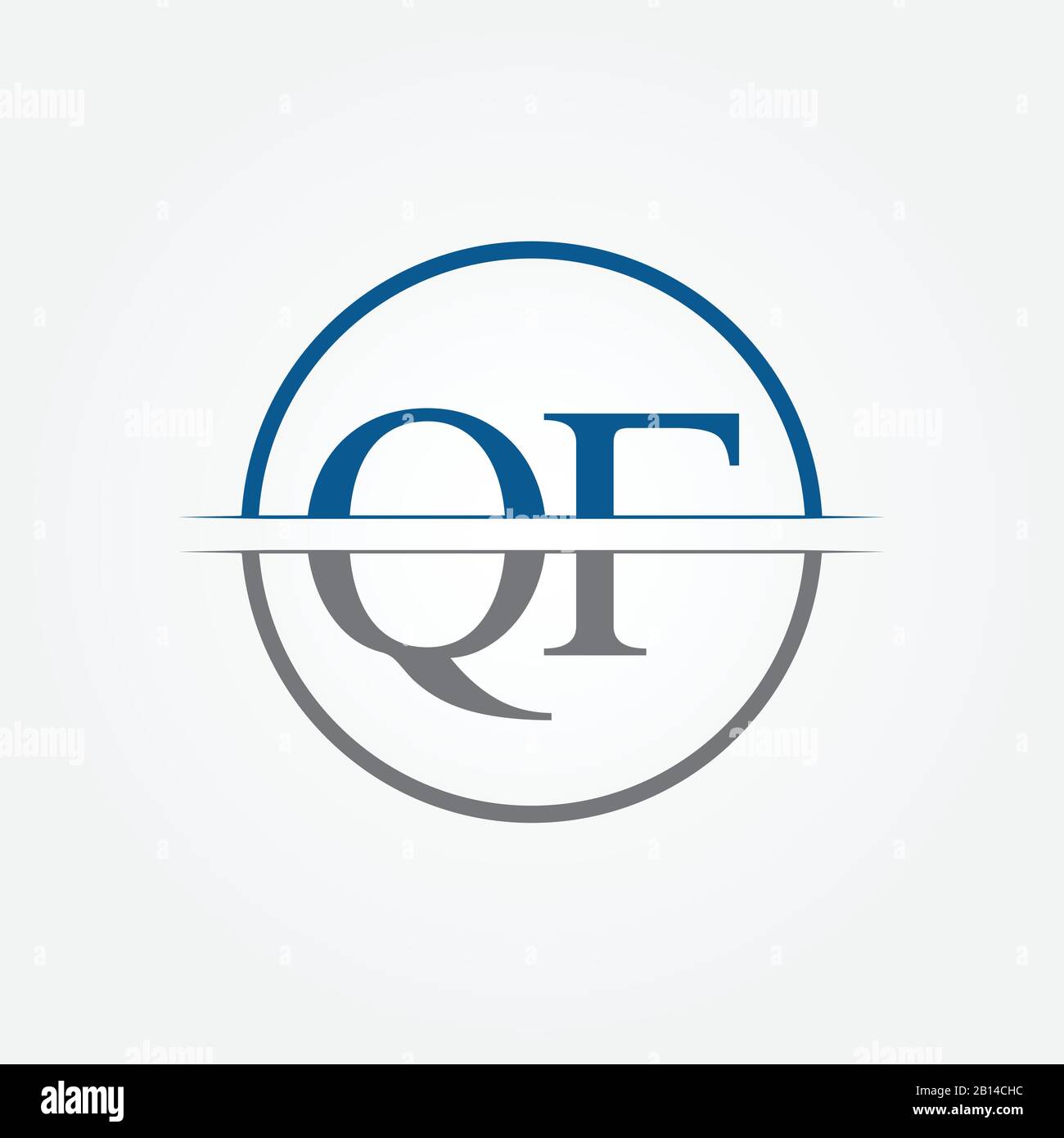 Initial Monogram Letter QF Logo Design Vector Template. QF Letter Logo ...