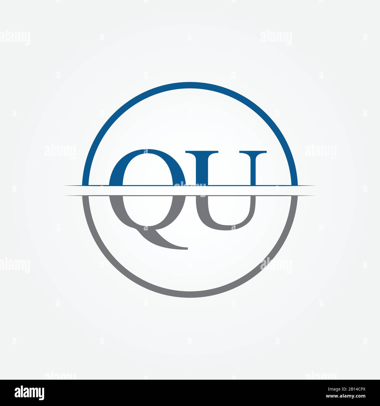 Initial Monogram Letter QU Logo Design Vector Template. QU Letter Logo ...