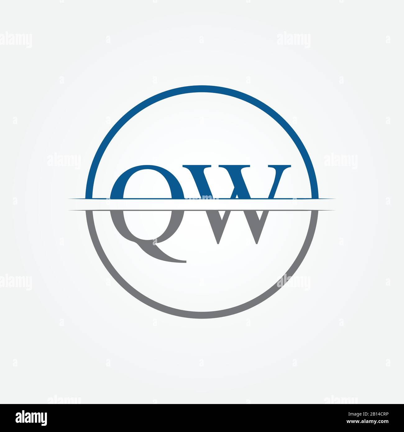 Initial Monogram Letter QW Logo Design Vector Template. QW Letter Logo Design Stock Vector Image ...