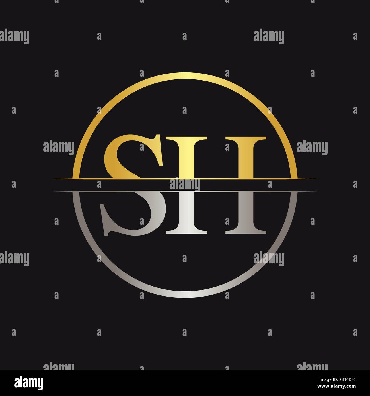 Initial Letter SH Logo Design Vector Template. SH Letter Logo Design ...