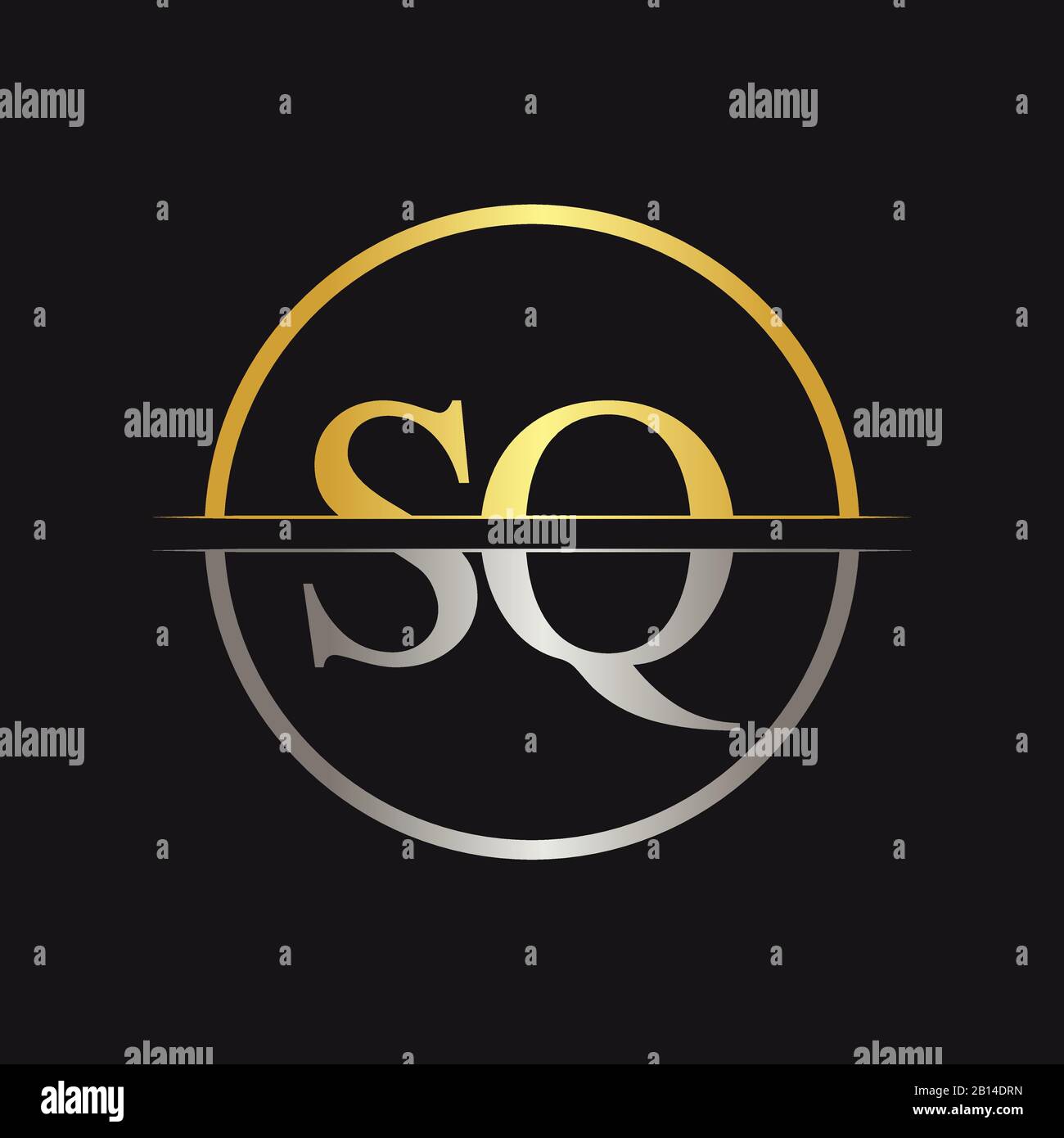 Initial Letter SQ Logo Design Vector Template. SQ Letter Logo Design Stock Vector Image & Art ...