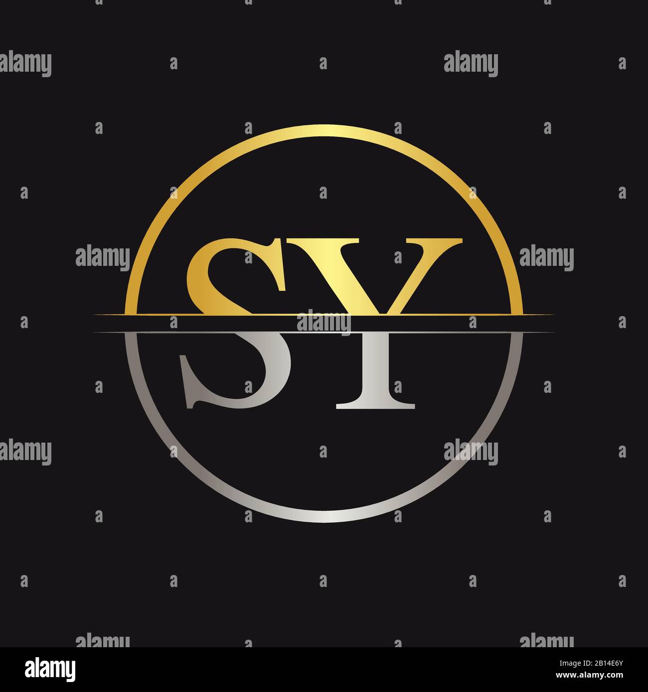 Initial Letter SY Logo Design Vector Template. SY Letter Logo Design ...