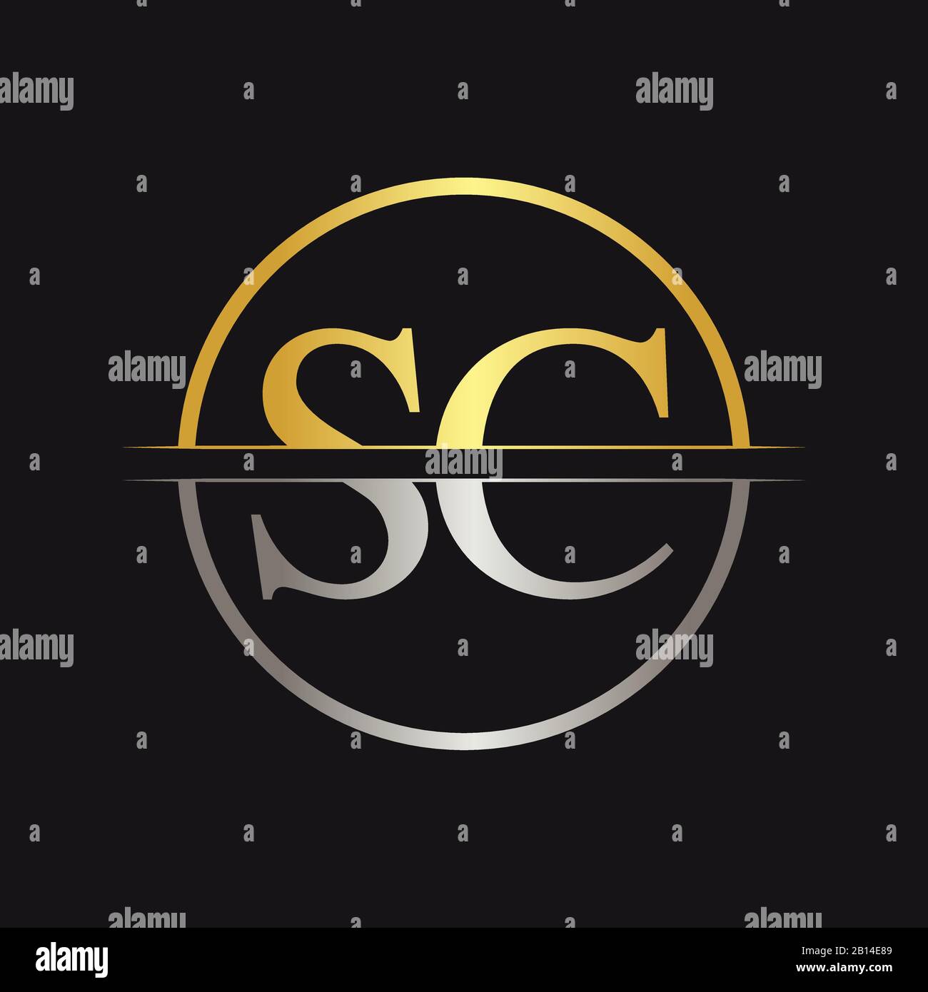 Initial Letter SC Logo Design Vector Template. SC Letter Logo Design ...