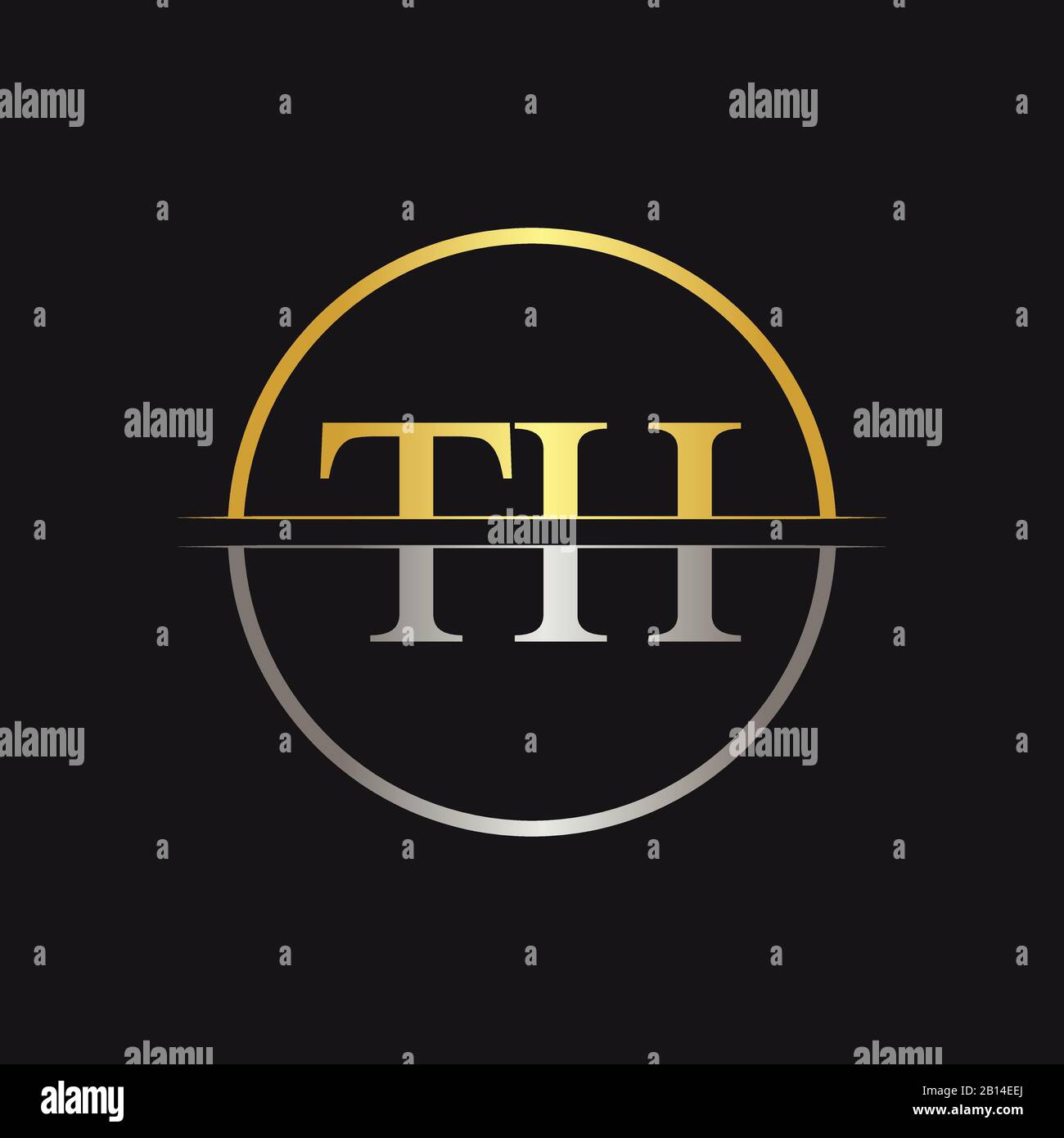Initial Letter TH Logo Design Vector Template. Linked Typography TH ...