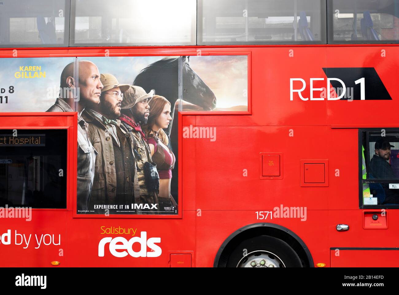 Film advert on the bus hi-res stock photography and images - Alamy