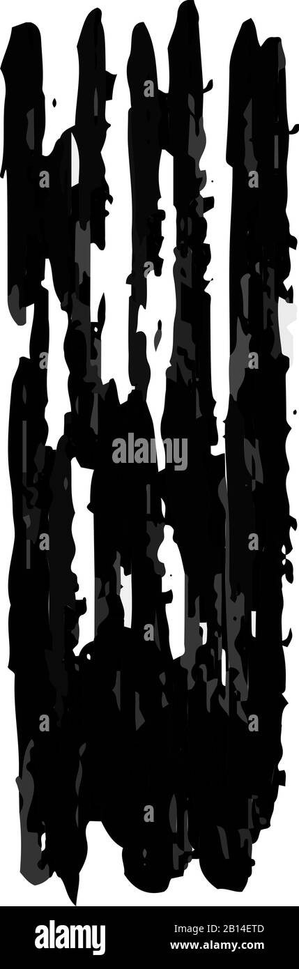 This is a illustration of Variation of handwritten vertical brush line ...