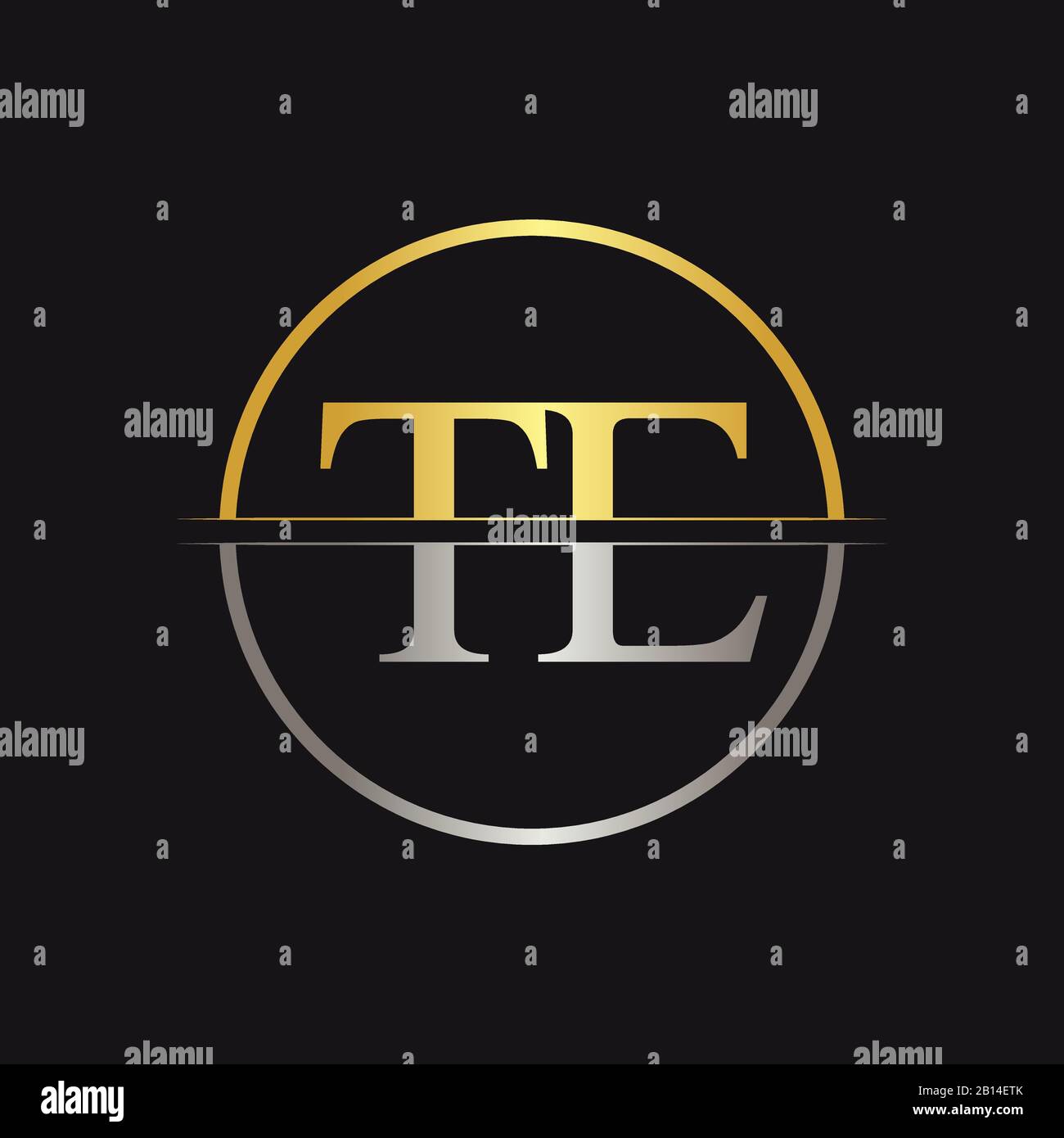 Initial Letter TE Logo Design Vector Template. Linked Typography TE ...
