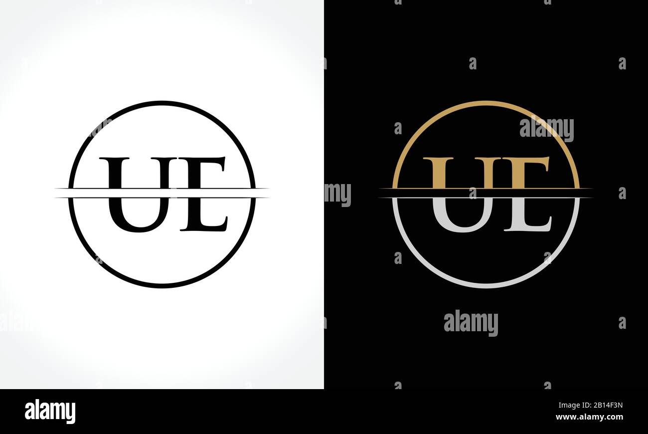 Initial Letter UE Logo Design Vector Template. UE Letter Logo Design ...