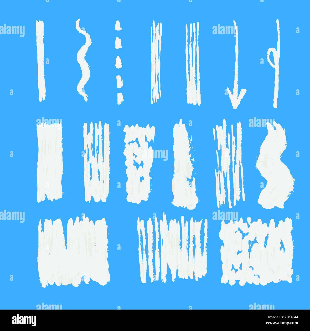 This is a illustration of Variation of handwritten vertical brush line ...