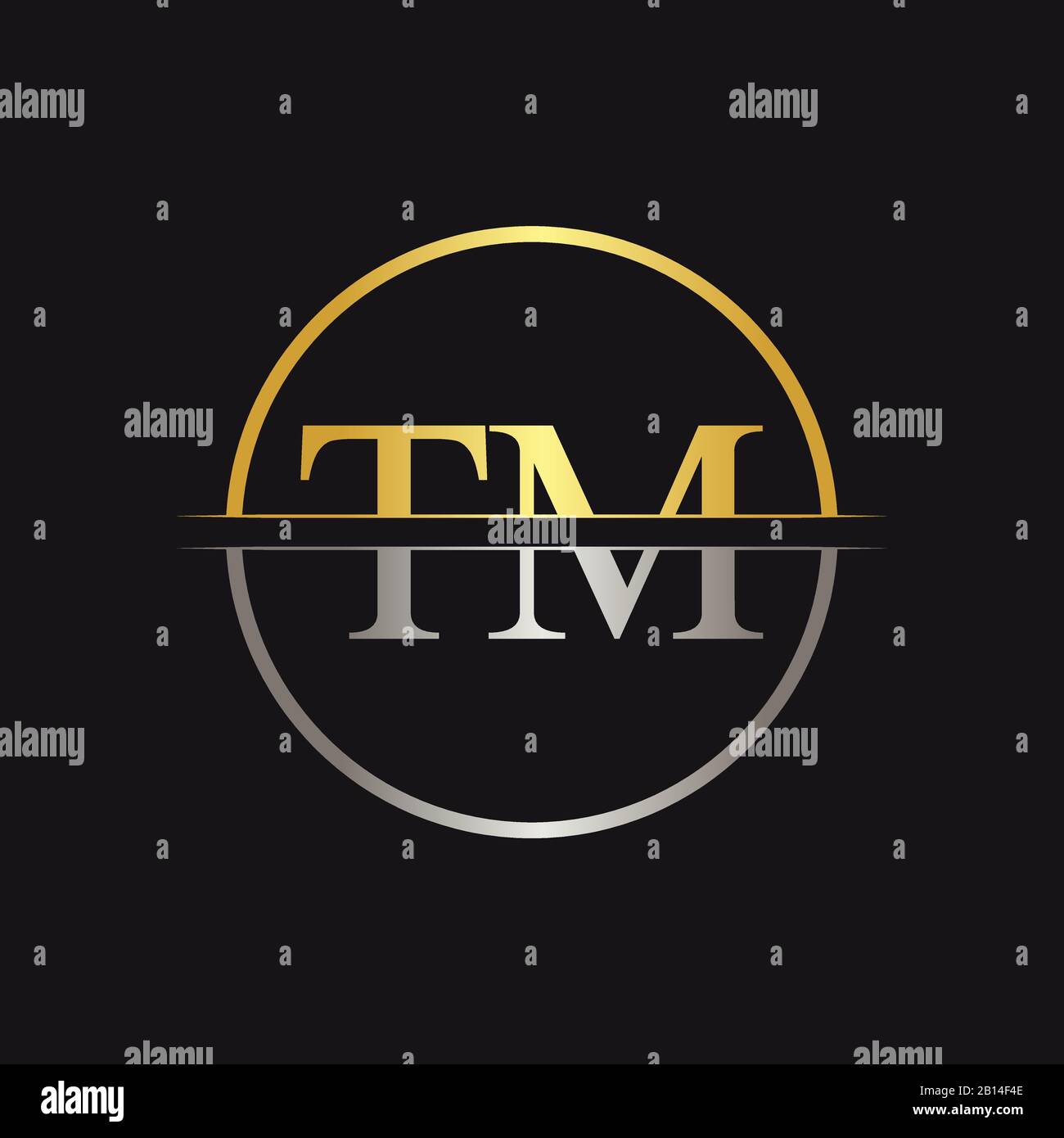 Initial Letter TM Logo Design Vector Template. Linked Typography TM ...
