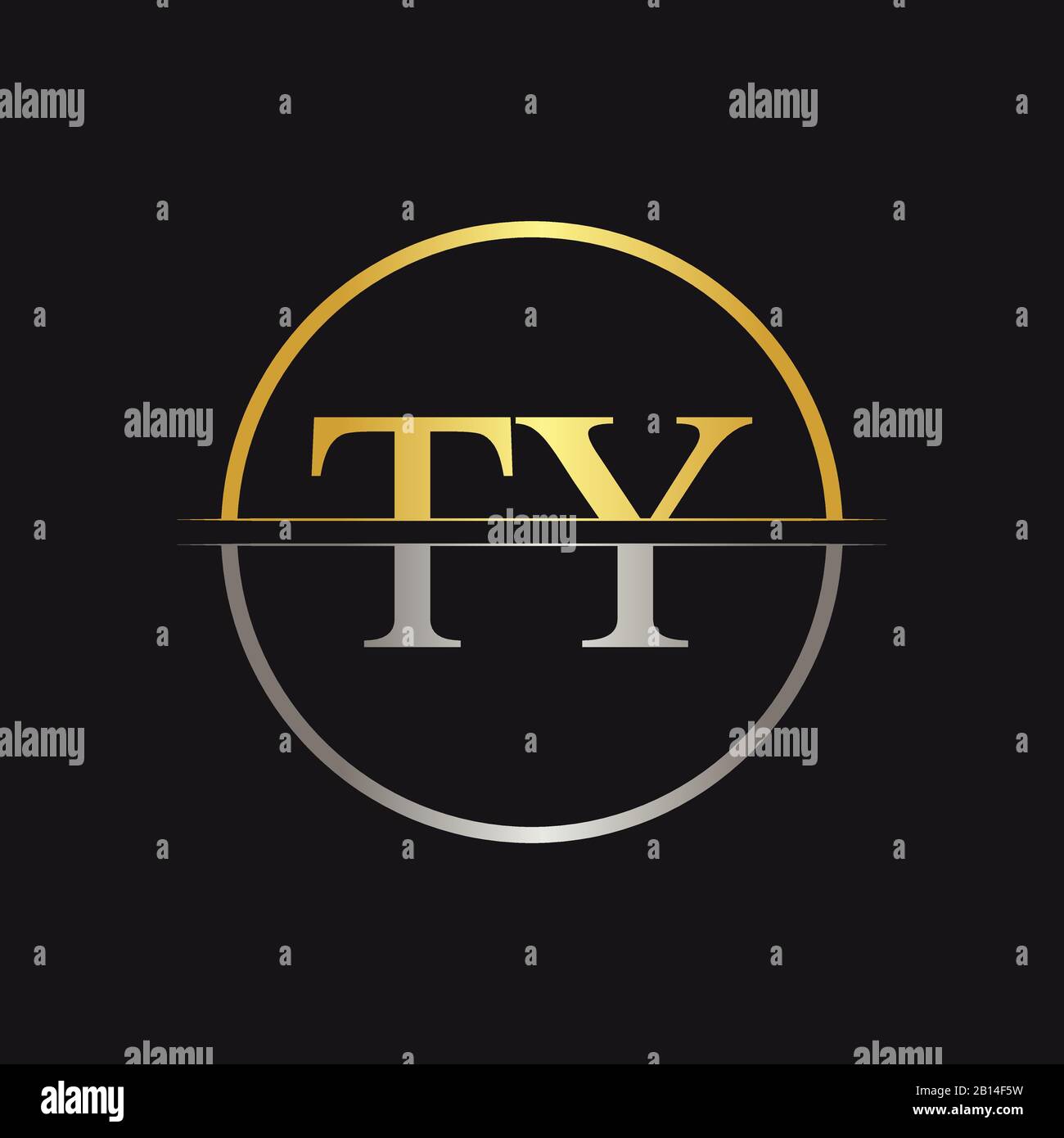 Initial Letter TY Logo Design Vector Template. Linked Typography TY ...