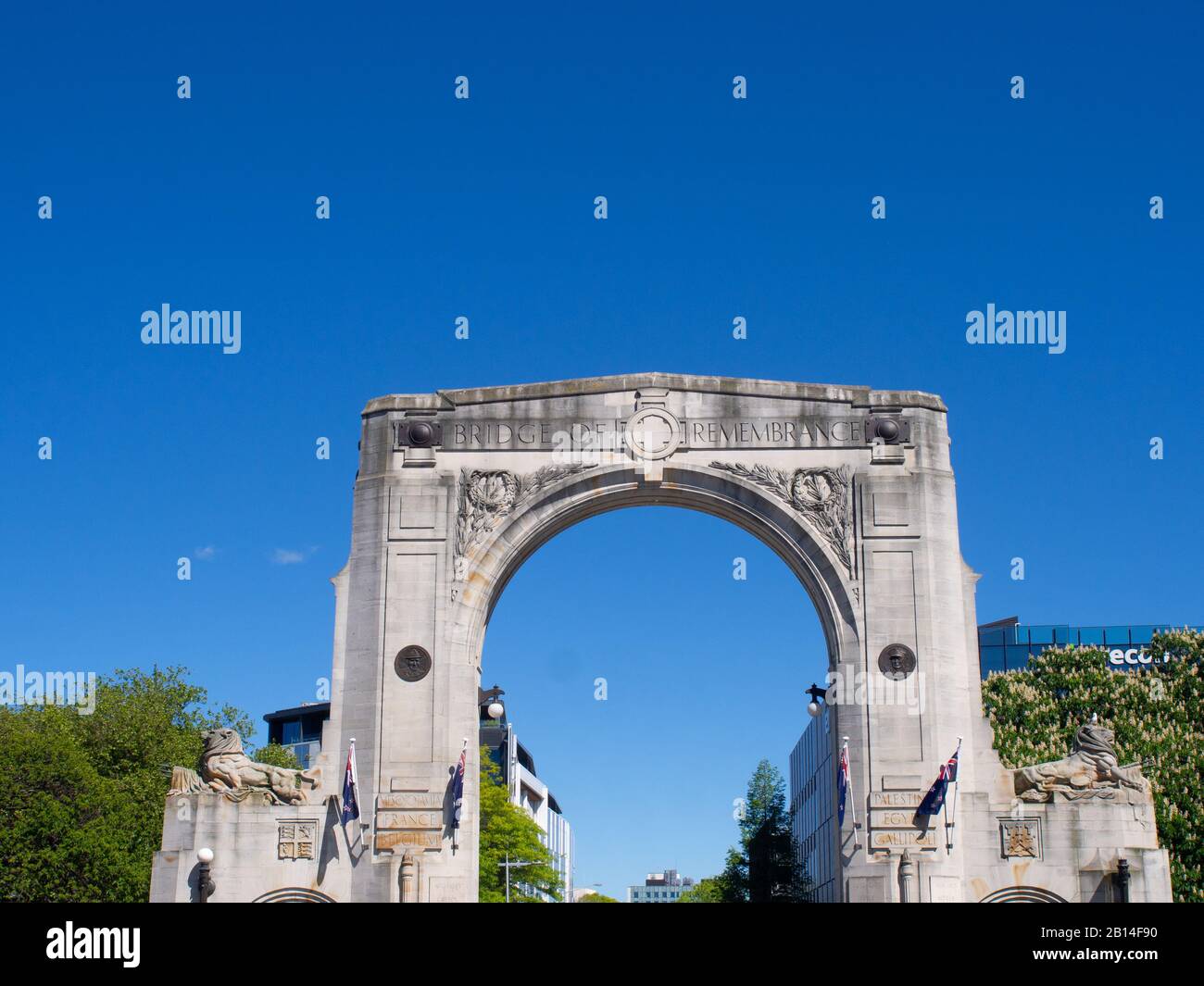 Bridge Of Remembrance Christchurch Stock Photo - Alamy