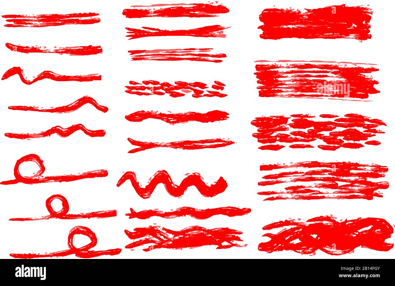 This is a illustration of Variation of handwritten horizontal lines ...