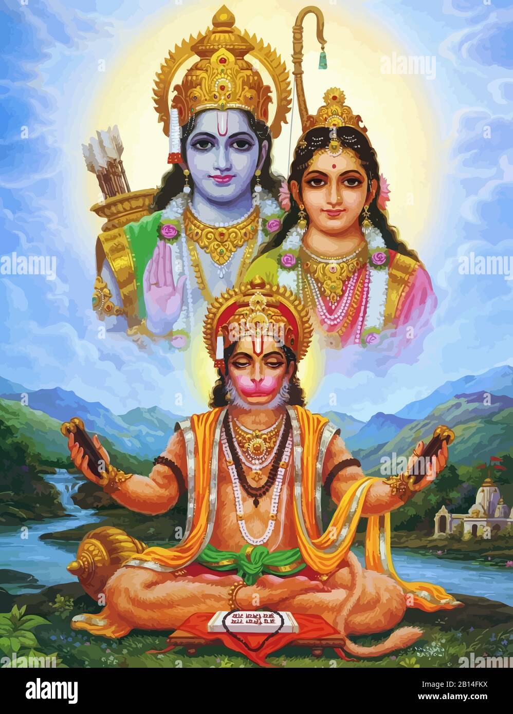 Lord hanuman illustration hi-res stock photography and images - Alamy