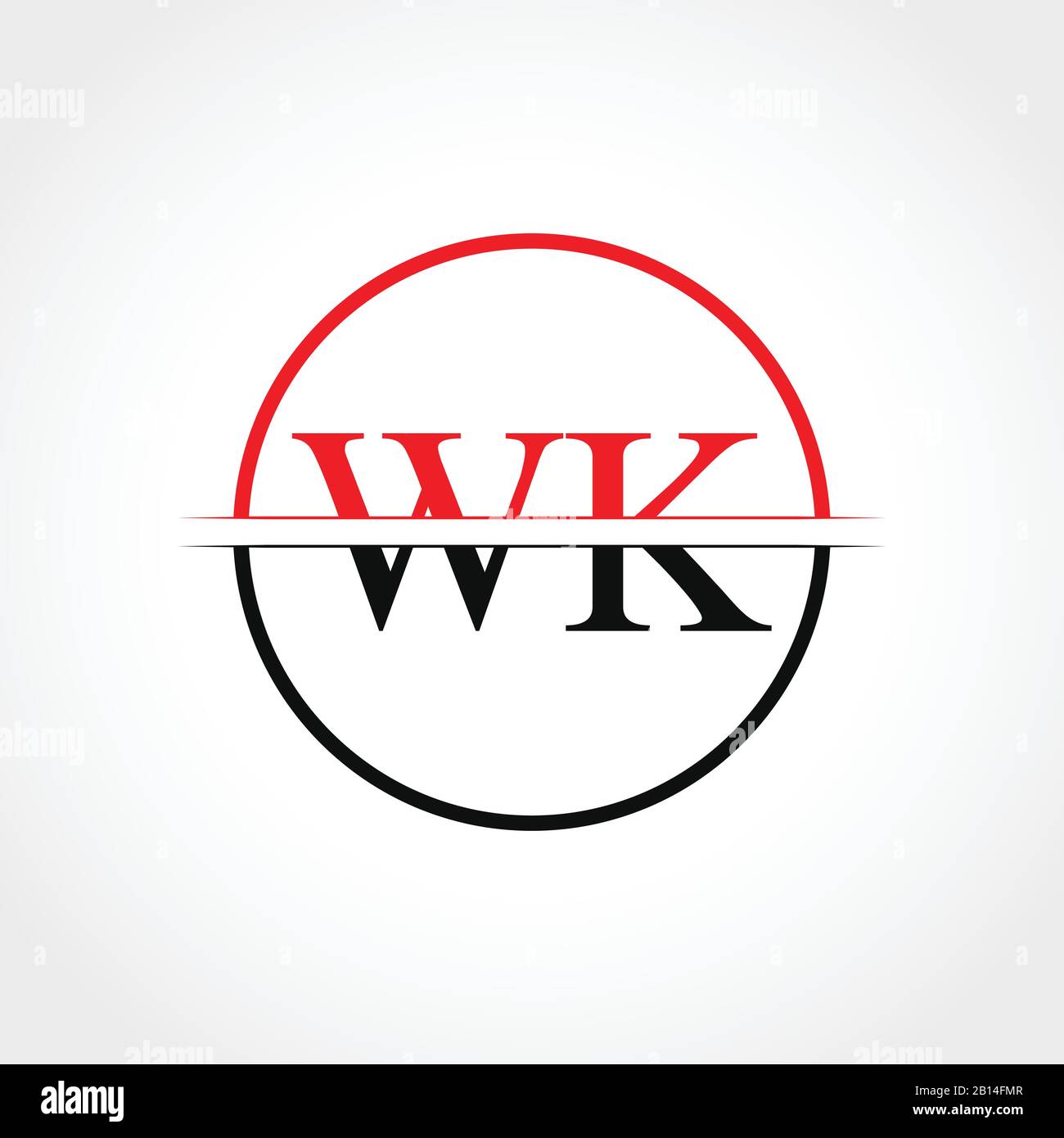 Initial WK Letter Linked Logo. Creative Letter WK Logo Design Vector ...