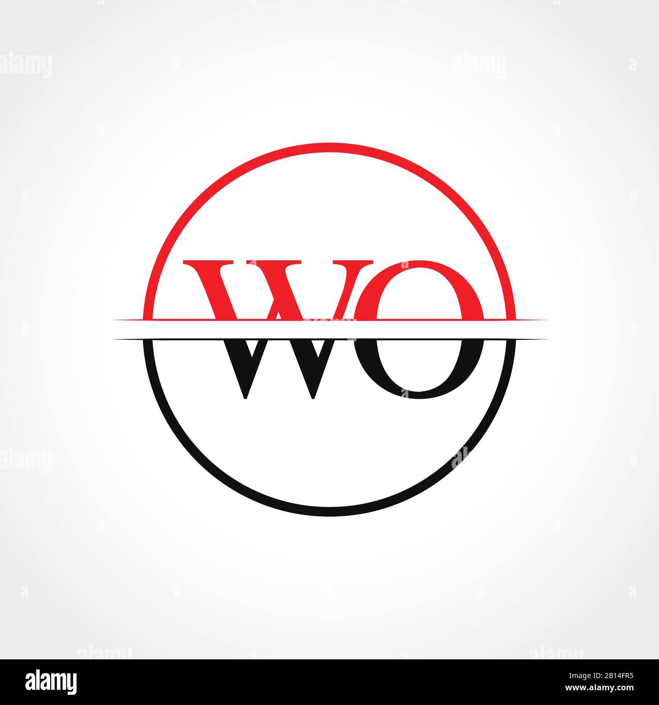Initial WO Letter Linked Logo. Creative Letter WO Logo Design Vector ...