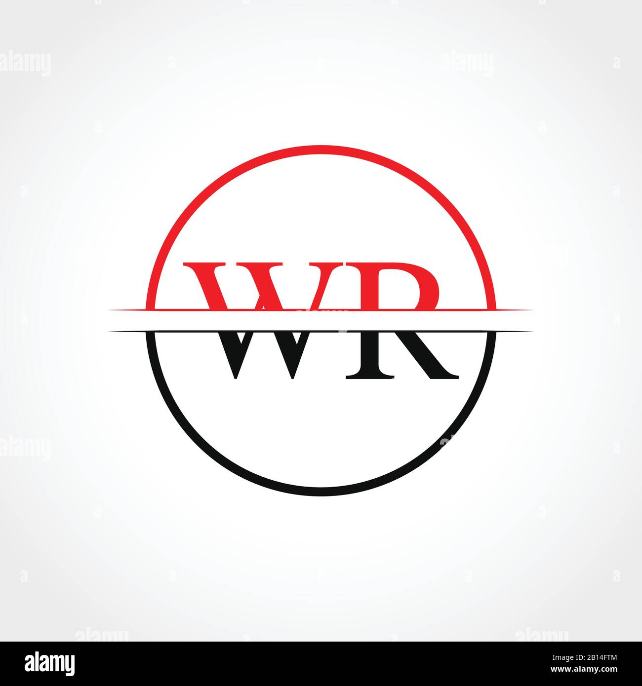 Initial WR Letter Linked Logo. Creative Letter WR Logo Design Vector ...