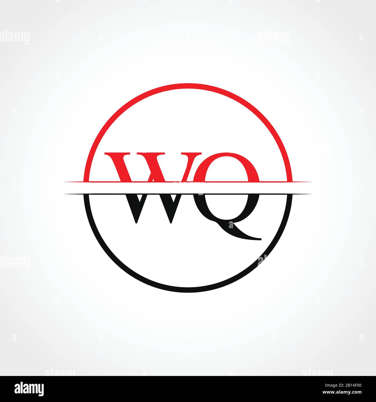 Initial WQ Letter Linked Logo. Creative Letter WQ Logo Design Vector ...