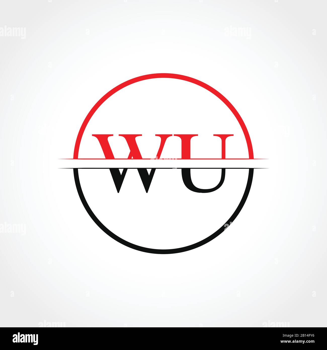 Initial WU Letter Linked Logo. Creative Letter WU Logo Design Vector ...