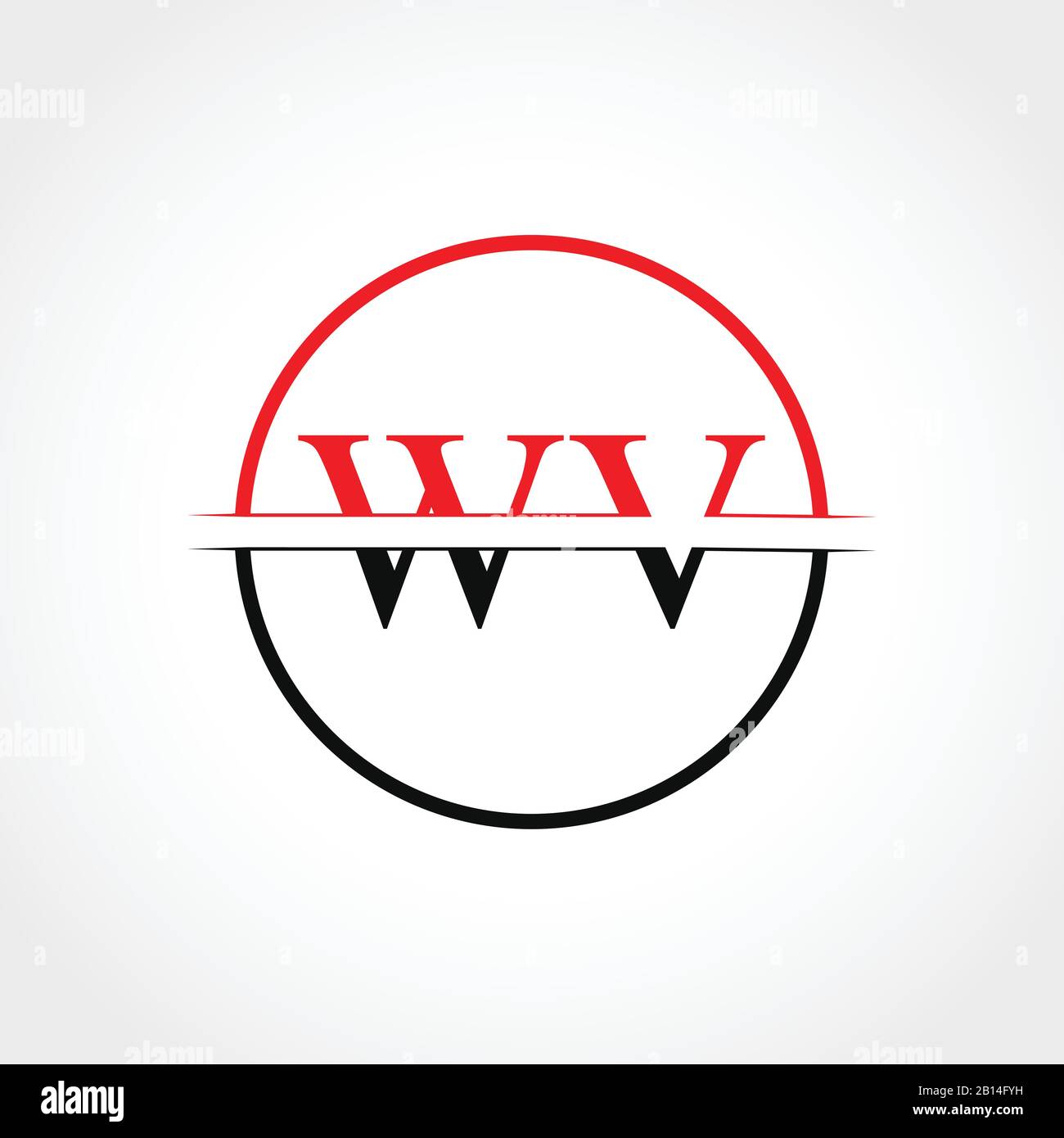 Initial WV Letter Linked Logo. Creative Letter WV Logo Design Vector ...