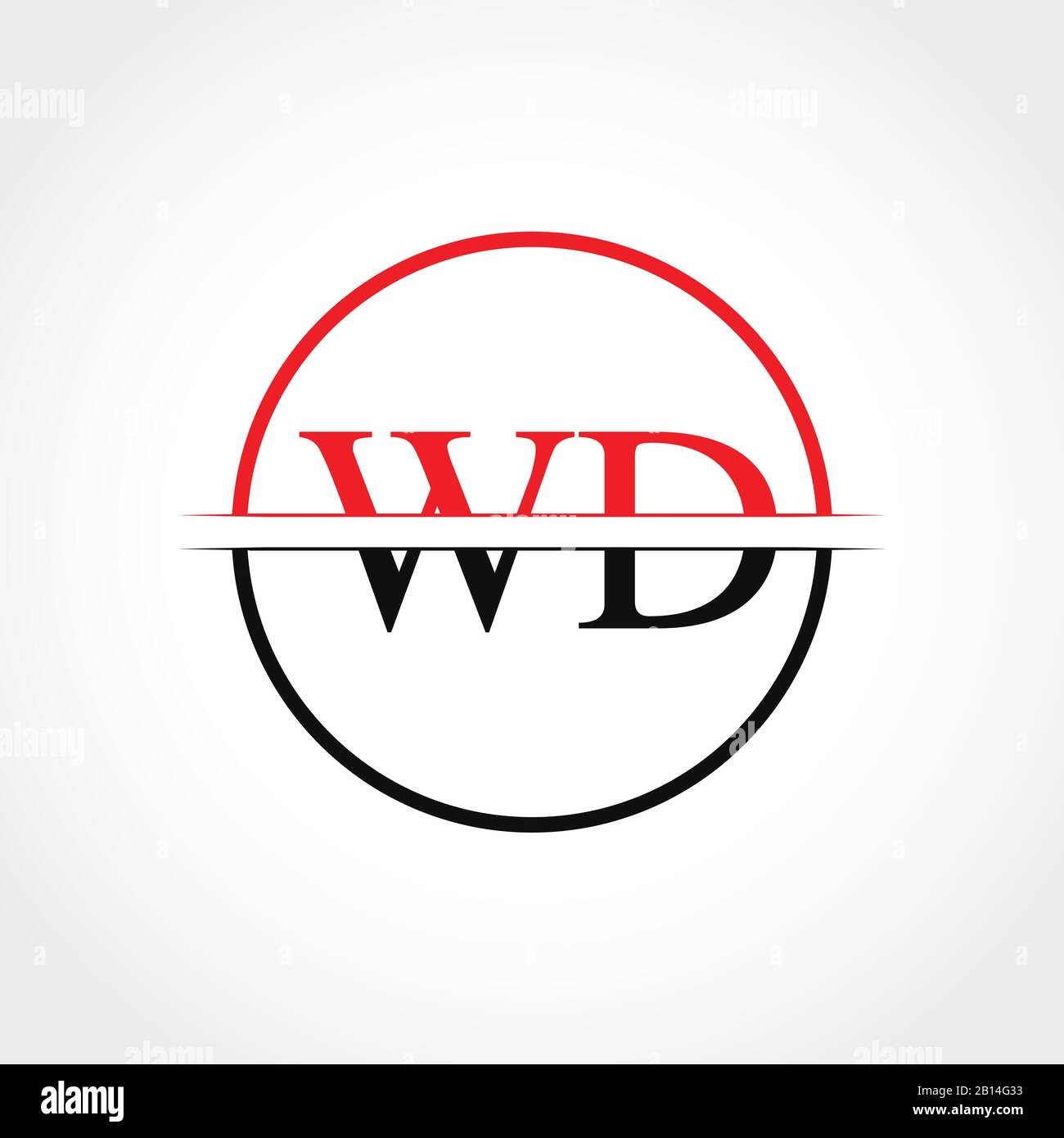 Initial WD Letter Linked Logo. Creative Letter WD Logo Design Vector ...