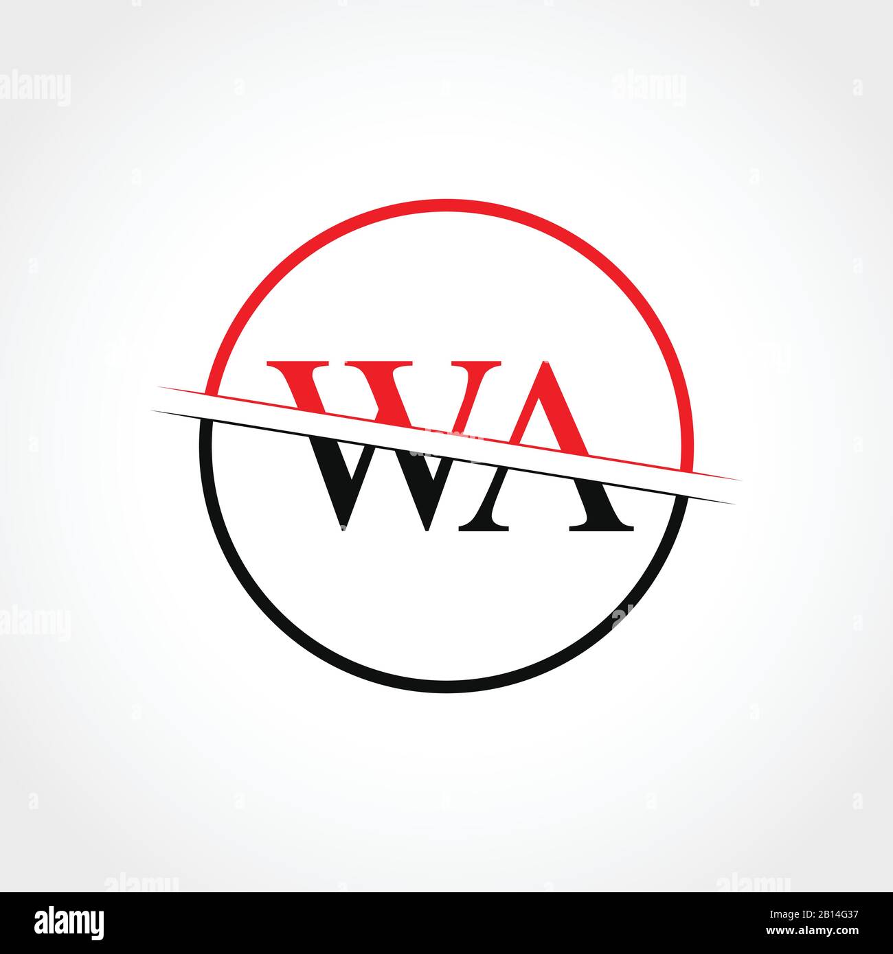 Initial WA Letter Linked Logo. Creative Letter WA Logo Design Vector ...