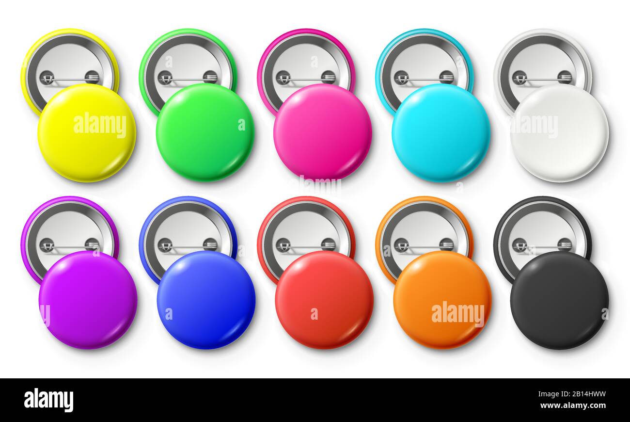 Pinback Button Stock Vector Images Alamy