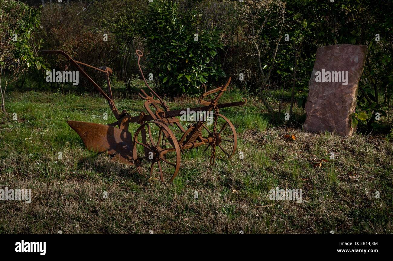 Rusty old plough hi-res stock photography and images - Alamy