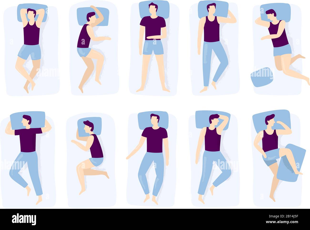 Man Sleeping Poses Night Sleep Pose Asleep Male Positioning On Bed