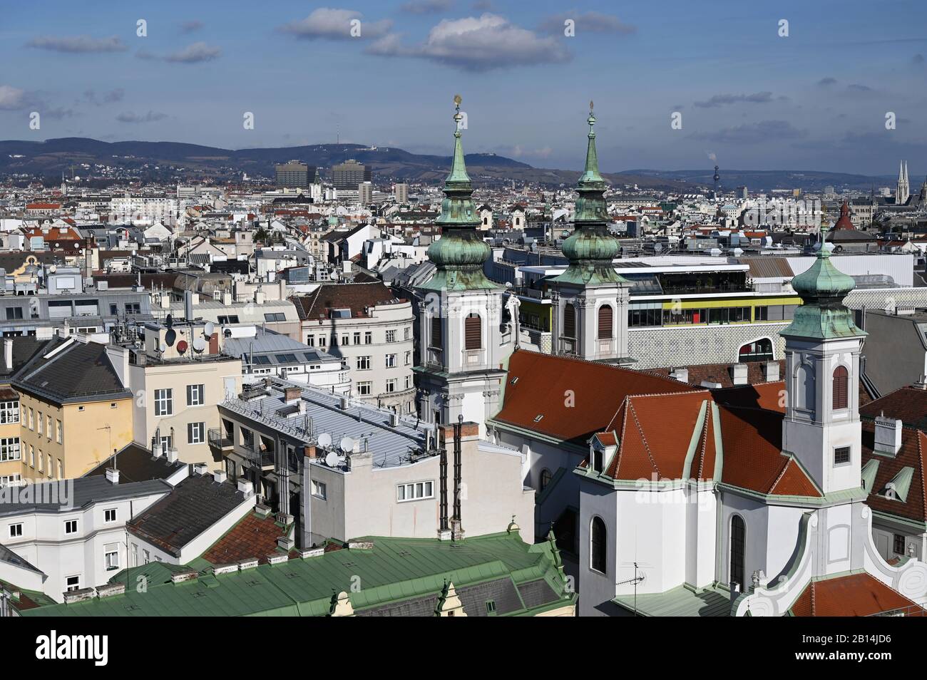 Vienna church towers aerial hi-res stock photography and images - Alamy