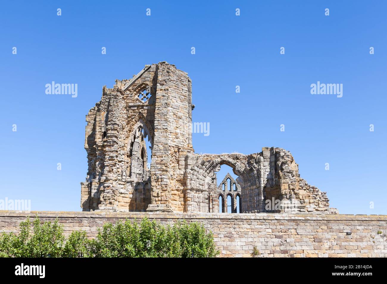 The ruins of Whitby Abbey in Yorkshire, Northern England. The abbey was ...