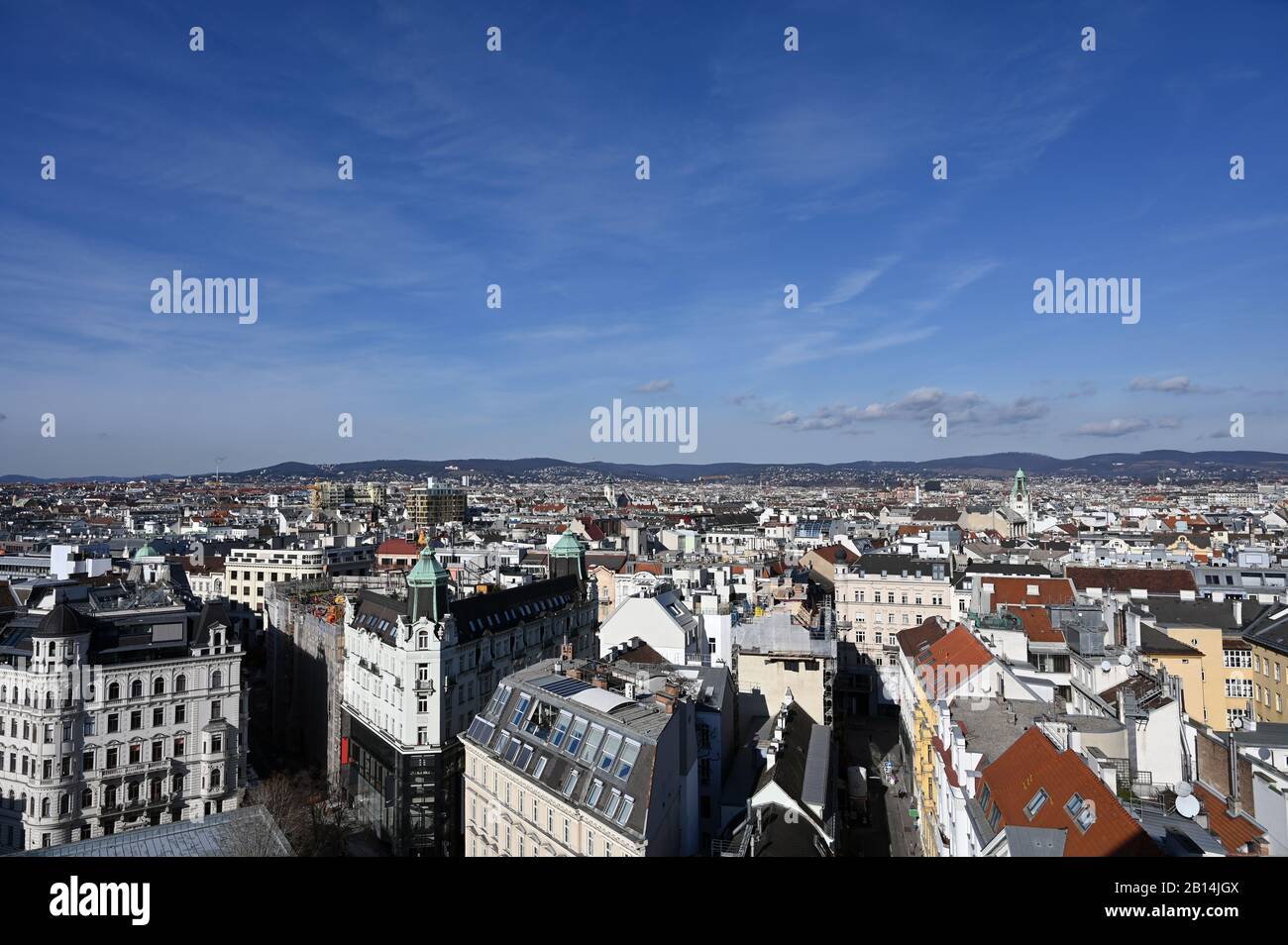 Vienna cityscape old and new buildings and houses Stock Photo - Alamy
