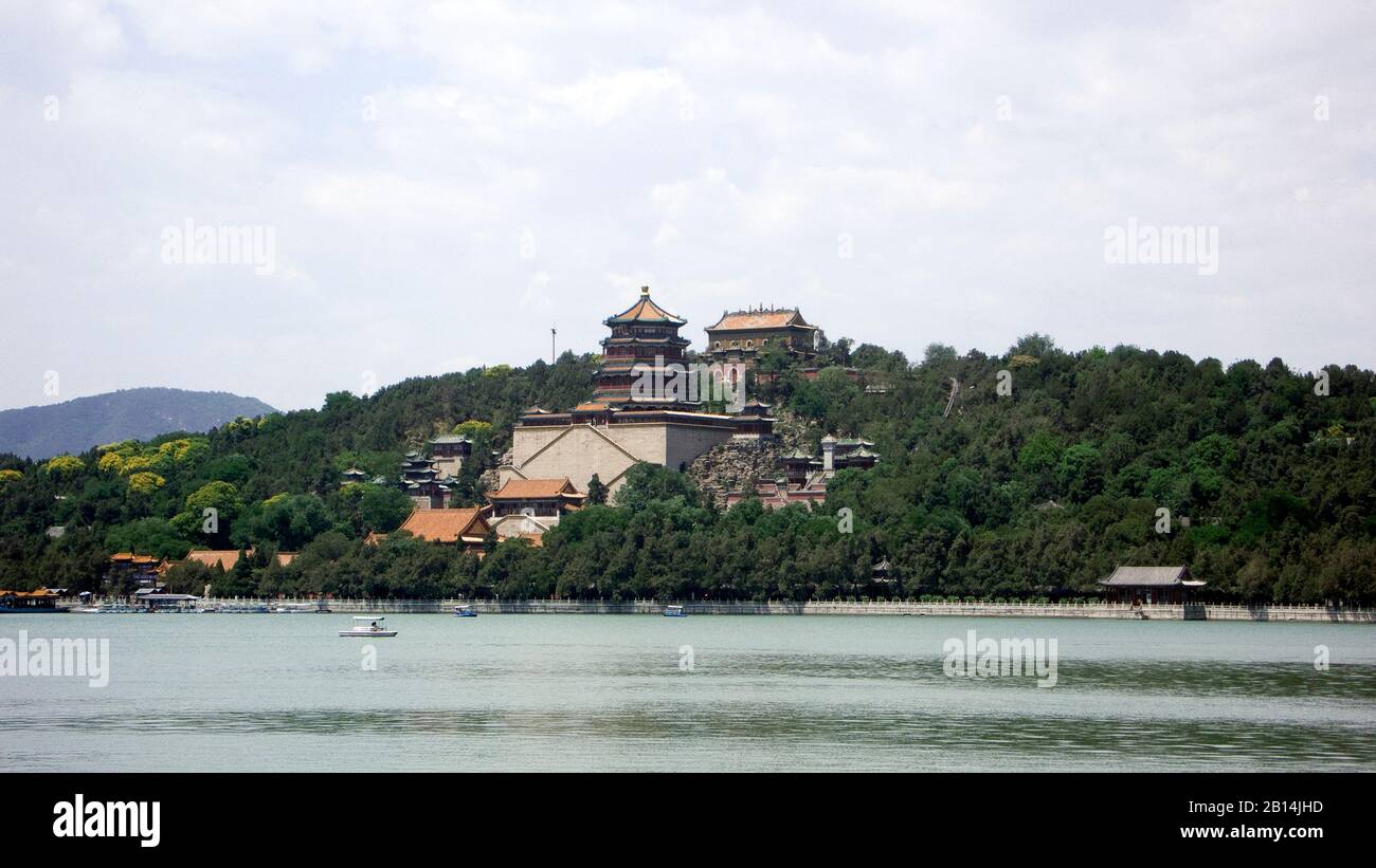 Summer Palace in Beijing, China, the imperial gardens of the Qing ...