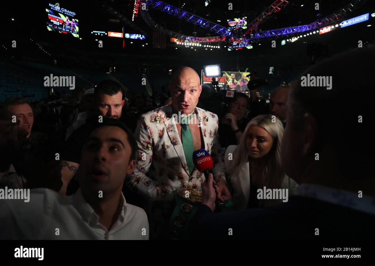 Tyson Fury after the post-fight press conference at the MGM Grand, Las ...