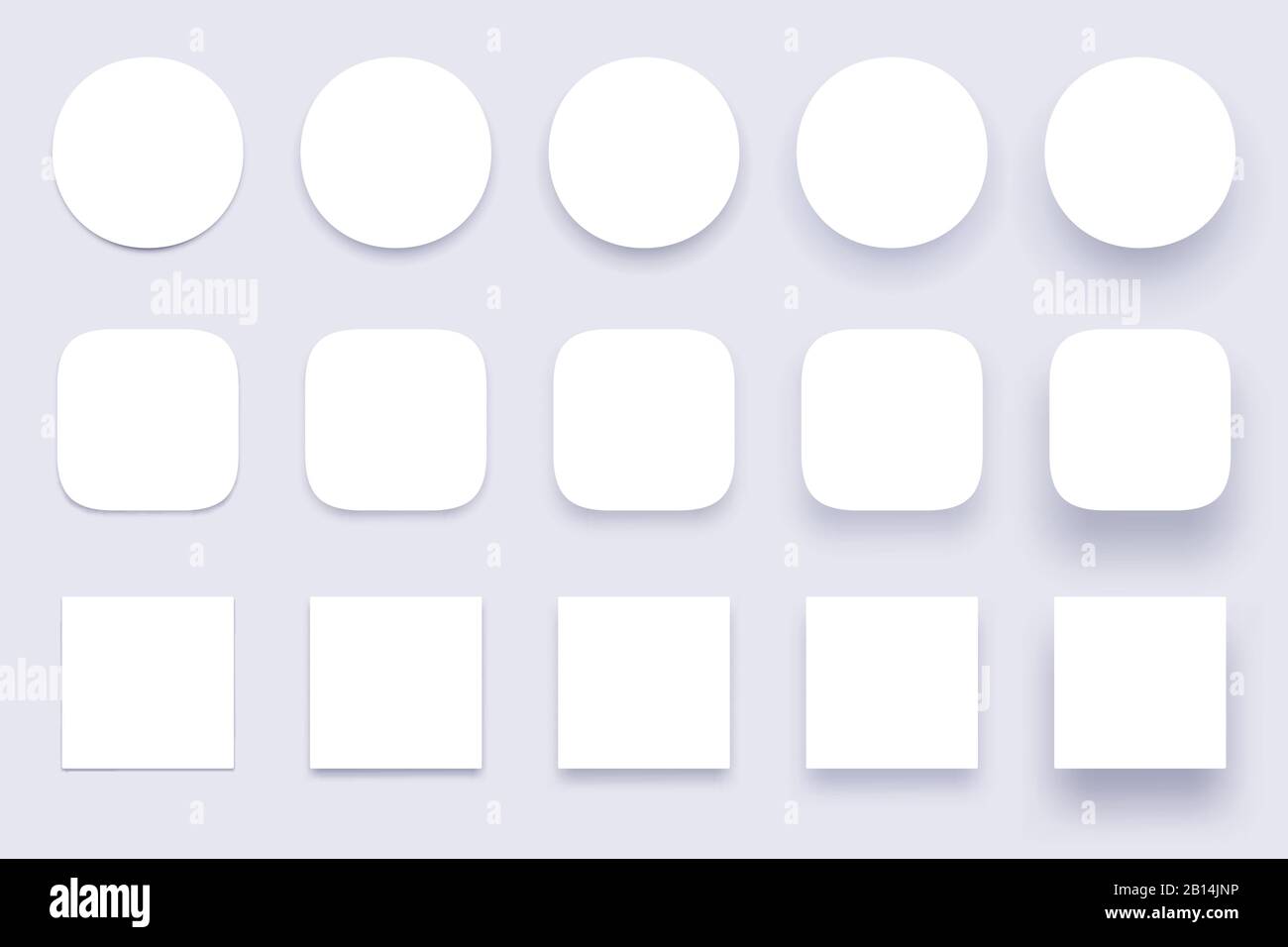 Button shadows. Simple shape shadow, clear buttons badges and ...
