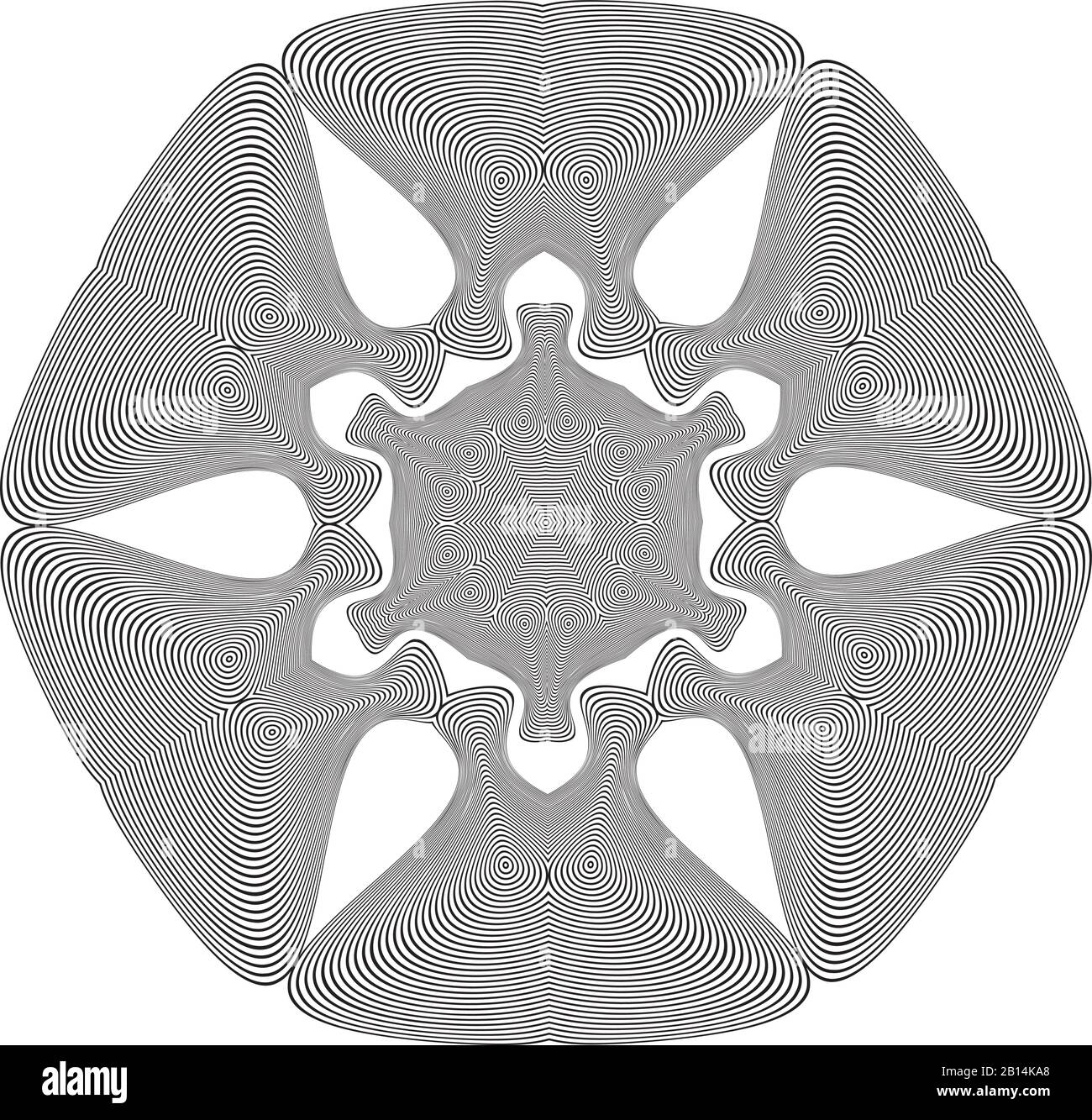 Optical illusion abstract flower element for creative design Stock ...