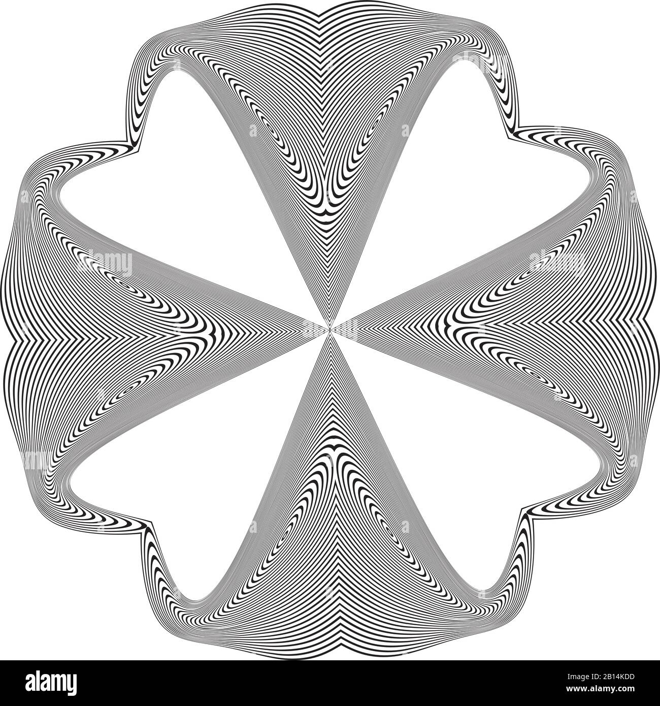 Optical illusion abstract flower element for creative design Stock ...