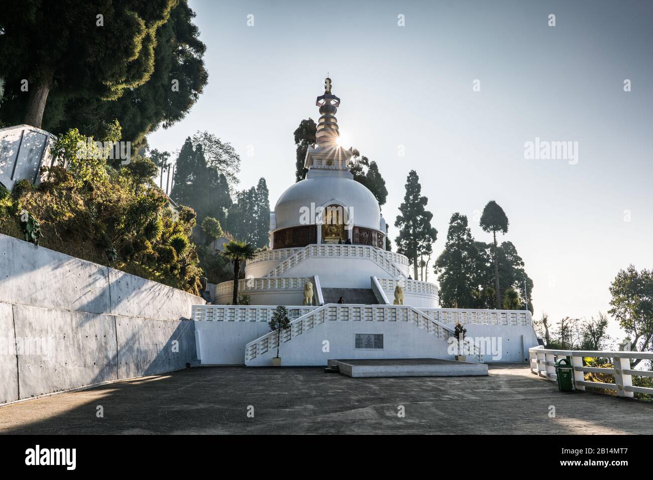 Peace Pagoda and Japanese Temple, Darjeeling, India, Asia Stock Photo ...