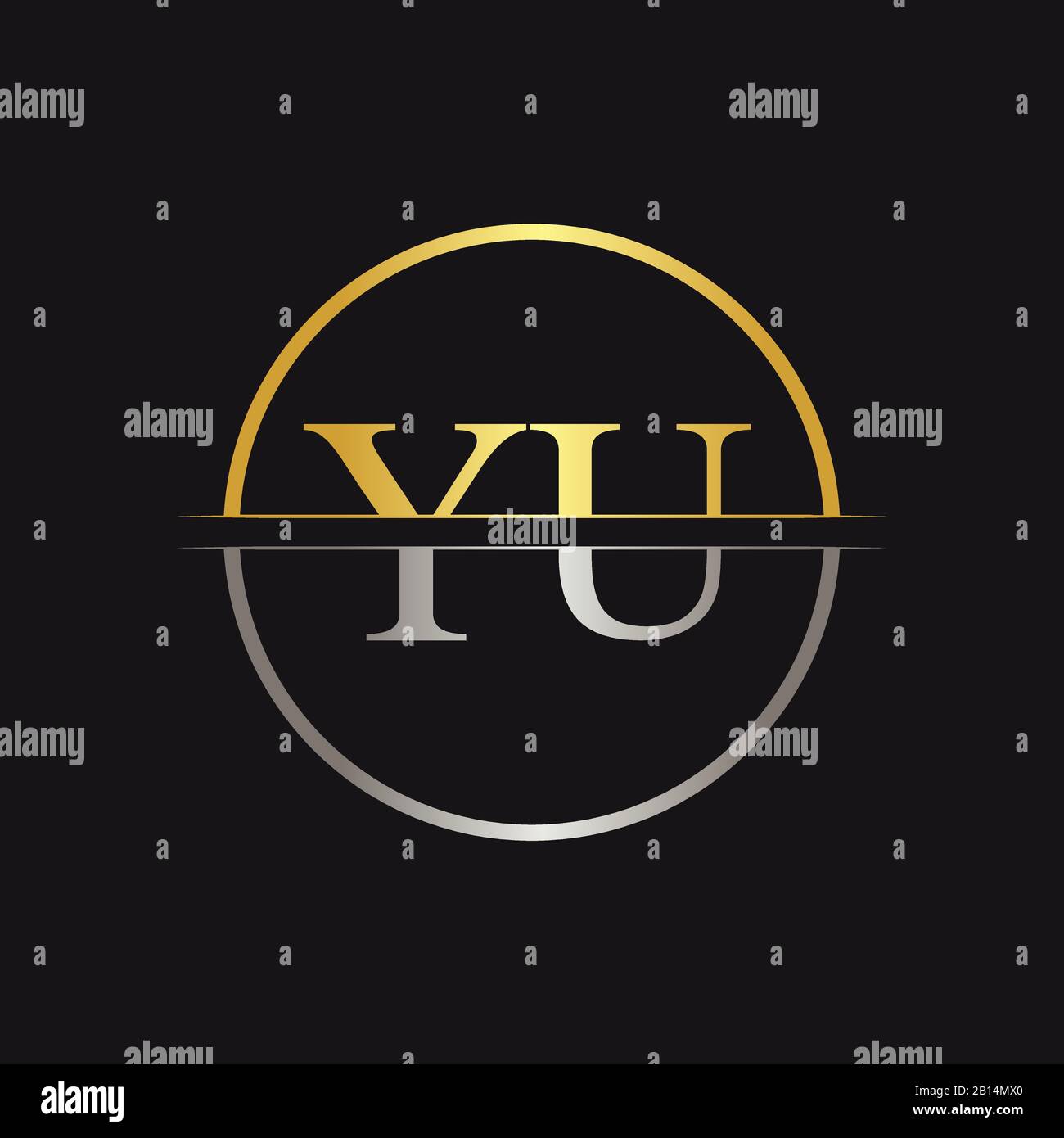 Initial YU Logo Design Vector Template. Creative Letter YU Business ...