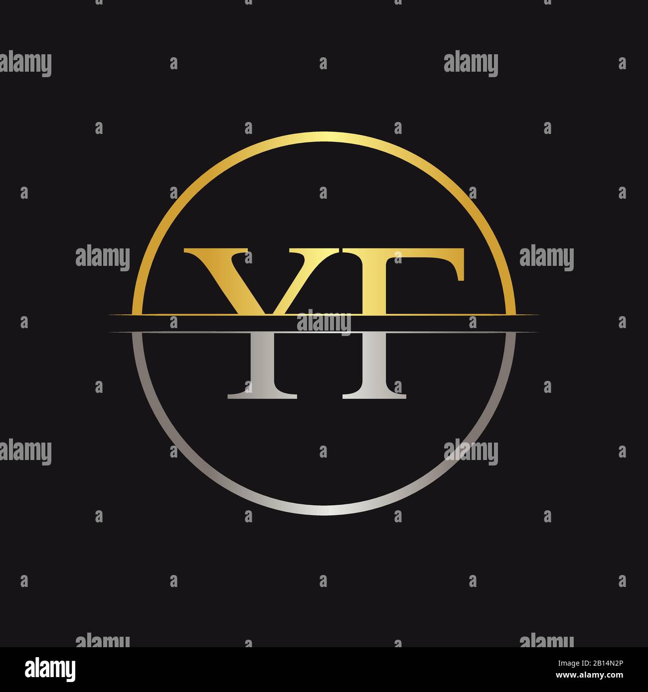 Initial YF Logo Design Vector Template. Creative Letter YF Business ...