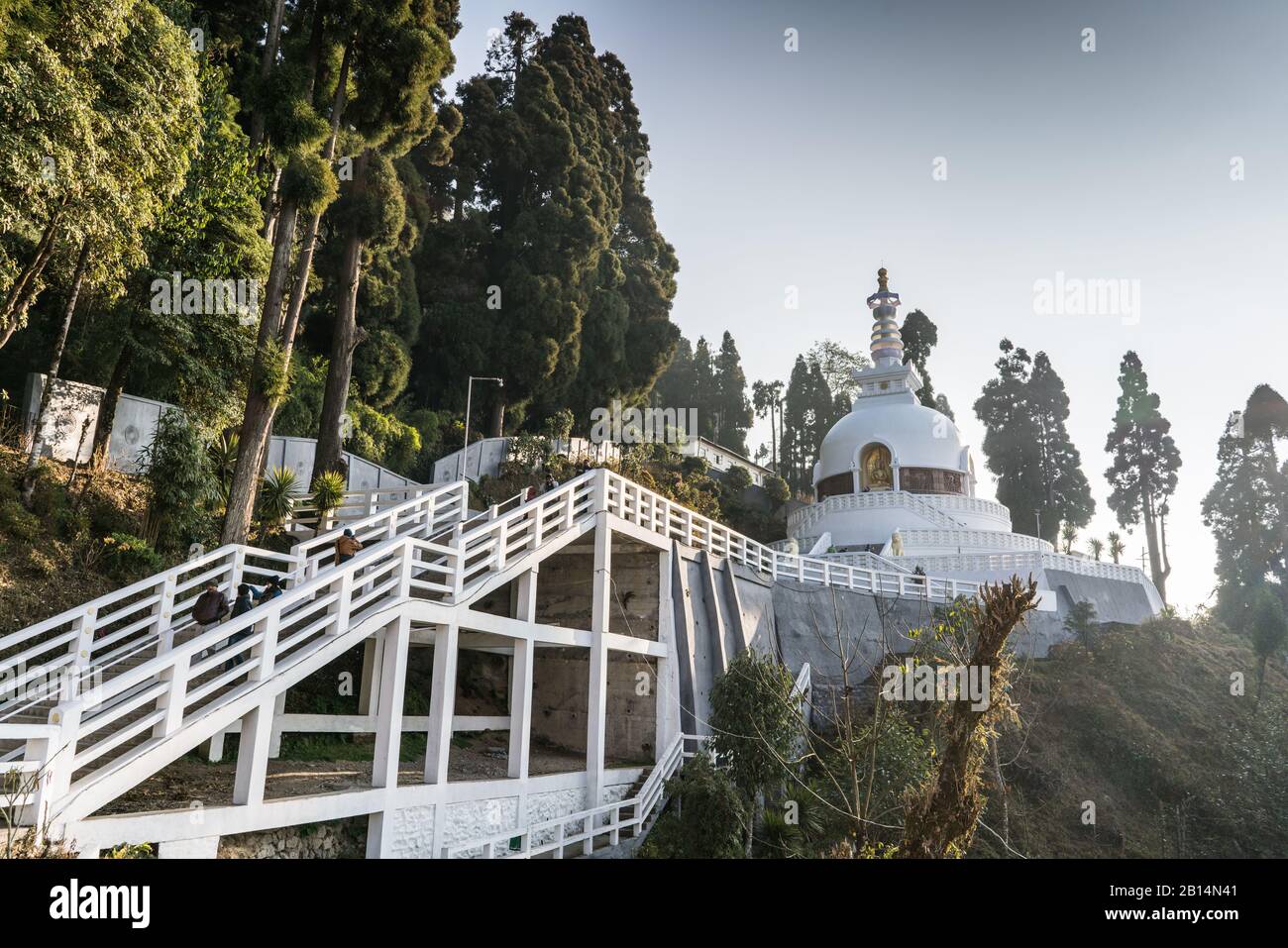 Peace Pagoda and Japanese Temple, Darjeeling, India, Asia Stock Photo ...