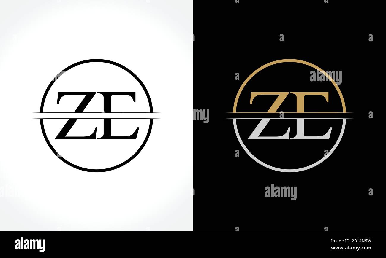 Initial ZE Logo Design Vector Template. Creative Letter ZE Business ...