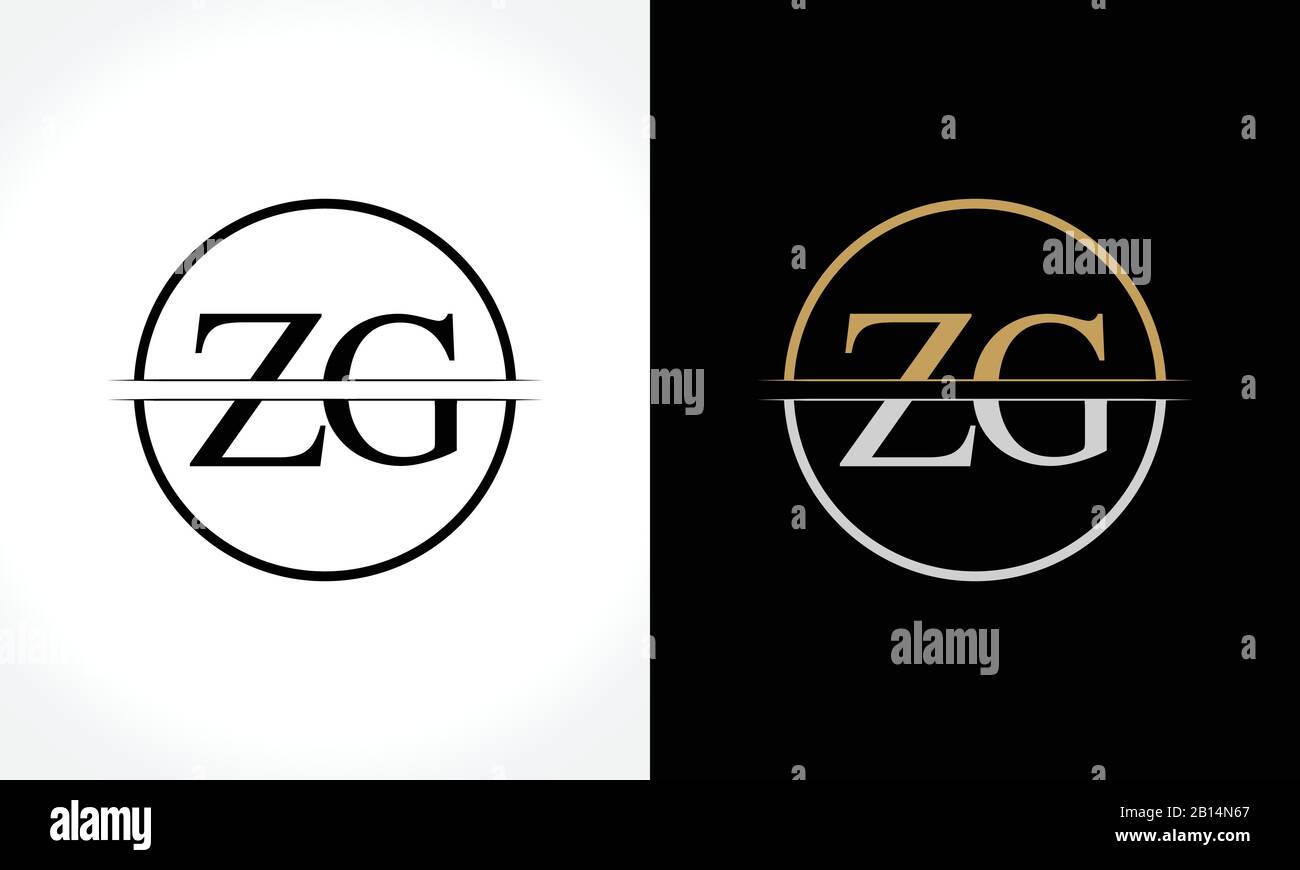 Initial ZG Logo Design Vector Template. Creative Letter ZG Business ...