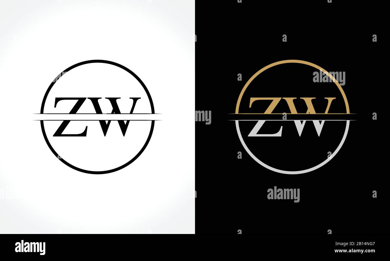 Initial ZW Logo Design Vector Template. Creative Letter ZW Business ...