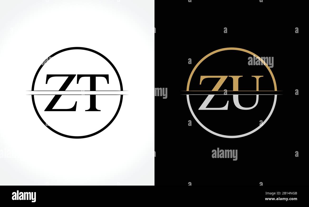 Initial ZU Logo Design Vector Template. Creative Letter ZU Business ...