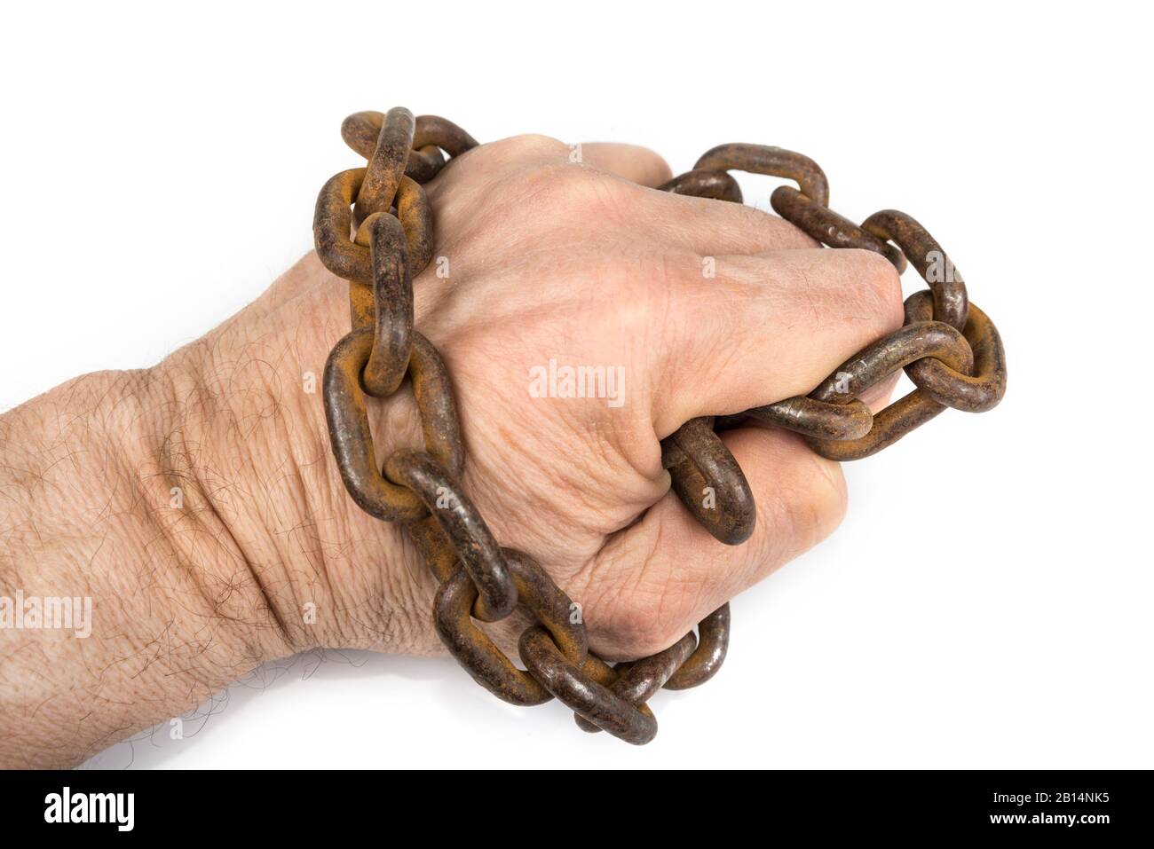 Chained man hi-res stock photography and images - Alamy