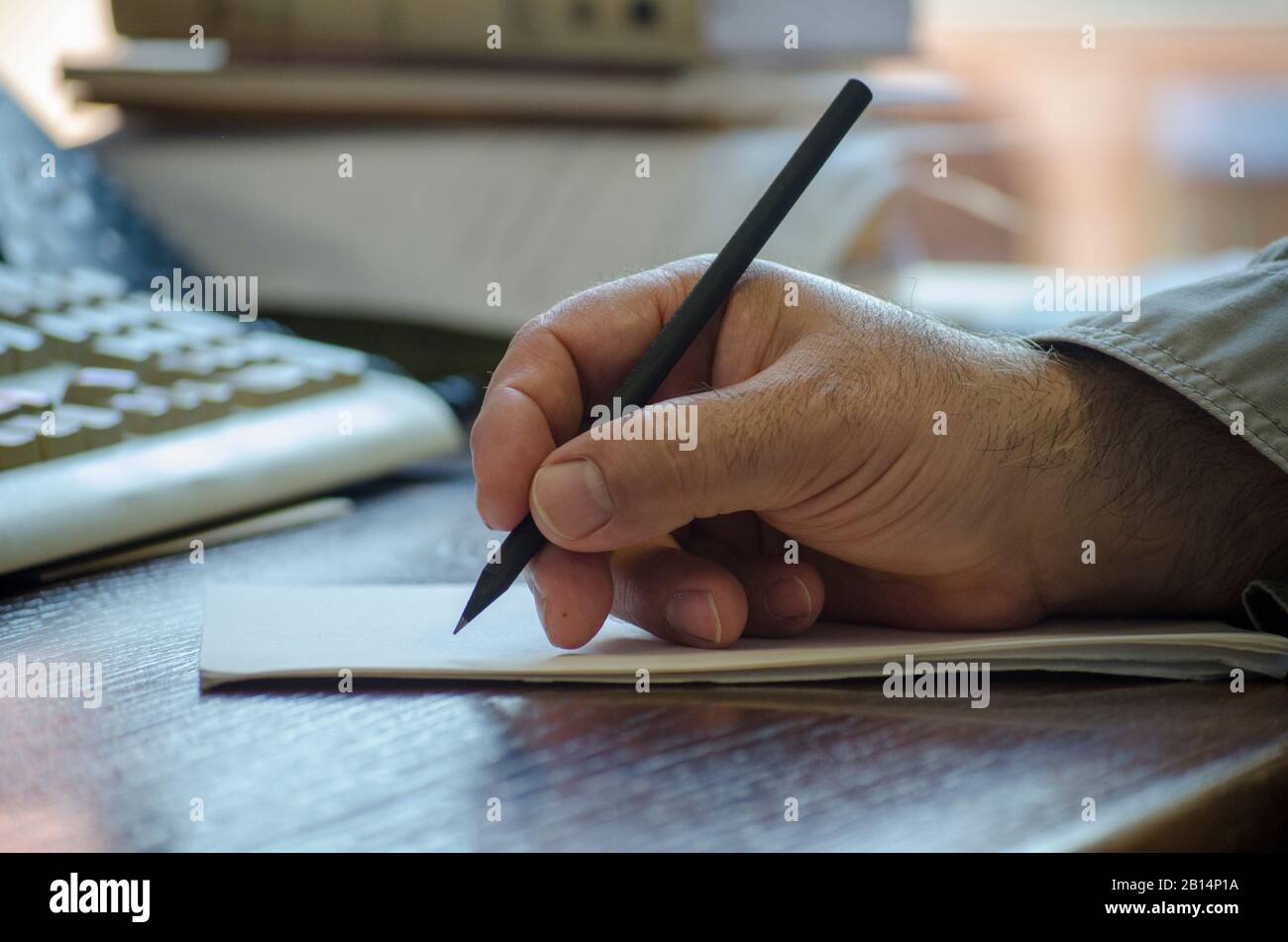 Handwriting with Pencil Stock Photo - Alamy